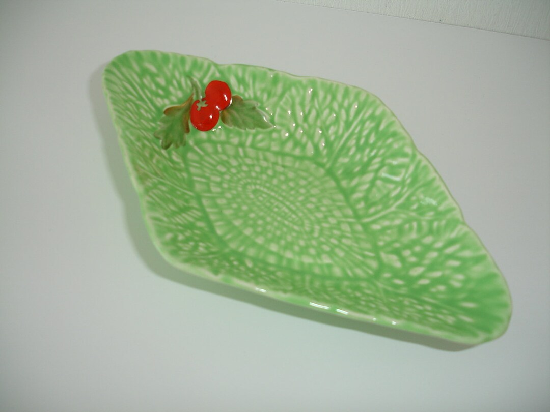 Crown Devon Diamond Dish 552 Green Art Deco Butter Dish Tomato Leaf - Etsy
