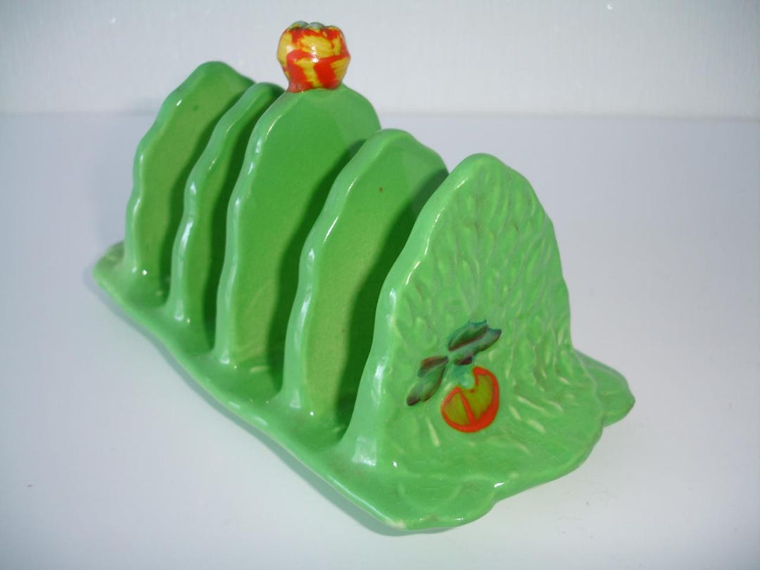 Beswick Tomato Toast Rack Vintage Lettuce Green Ceramic China 4 Slice ...