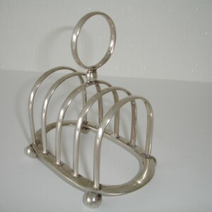 4 Slice Toast Rack EPNS Thick Bread Size Silver Plated Decorative ...