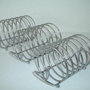 Toast Rack Chrome Silver Colour Color Spiral Coil Metal 6 Slice 1980s ...