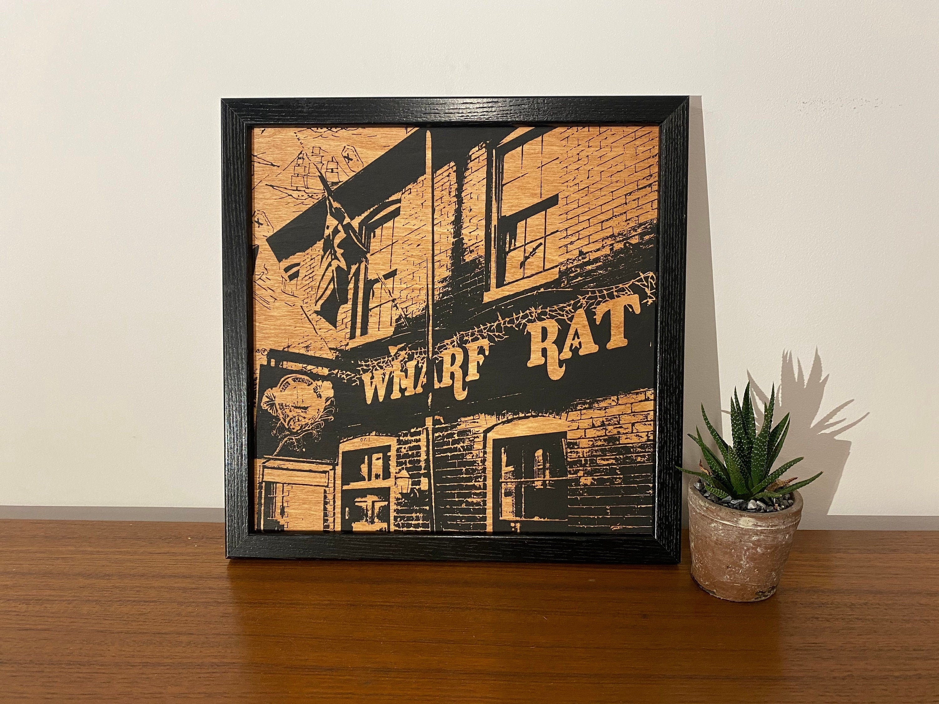 Wharf Rat Bar, Framed Silk Screen Print, Baltimore Maryland (BALT 13 ...