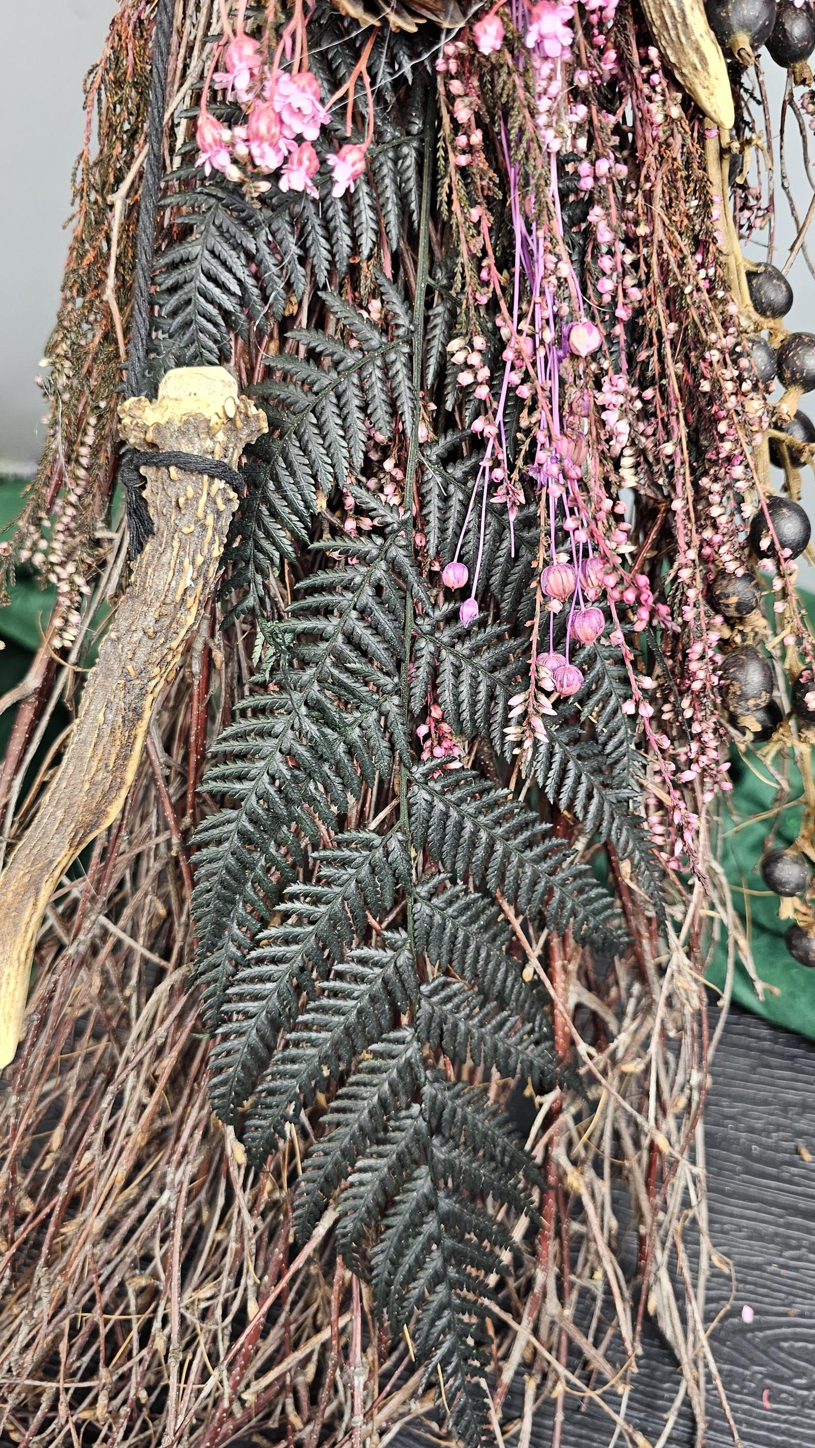 Handmade Witch Broom With Roe Deer Skull, Dried Flowers & Antlers - Etsy