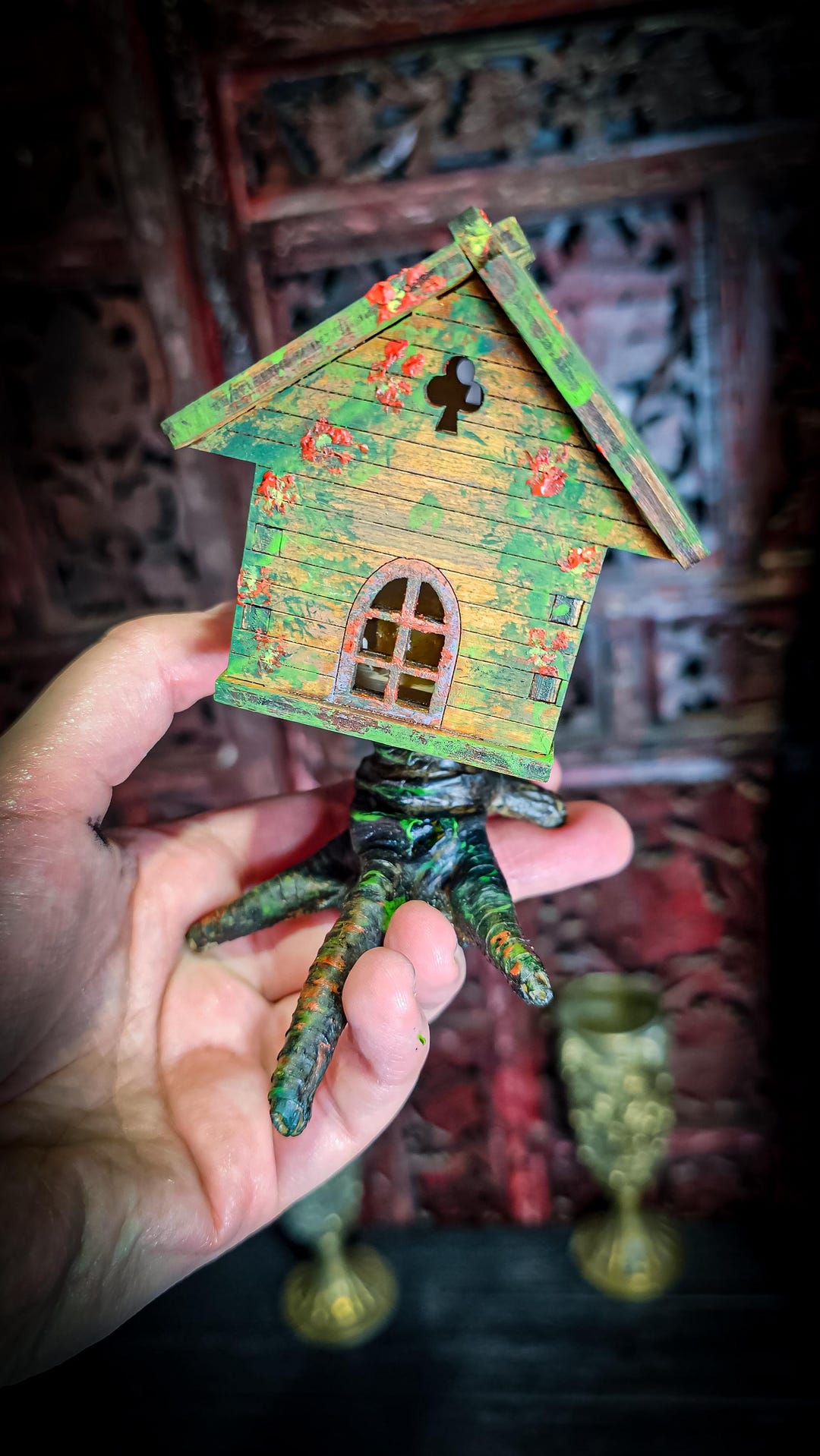 Real Chicken Foot Baba Yaga Cabin Home Slavic Pagan Forest Handmade ...