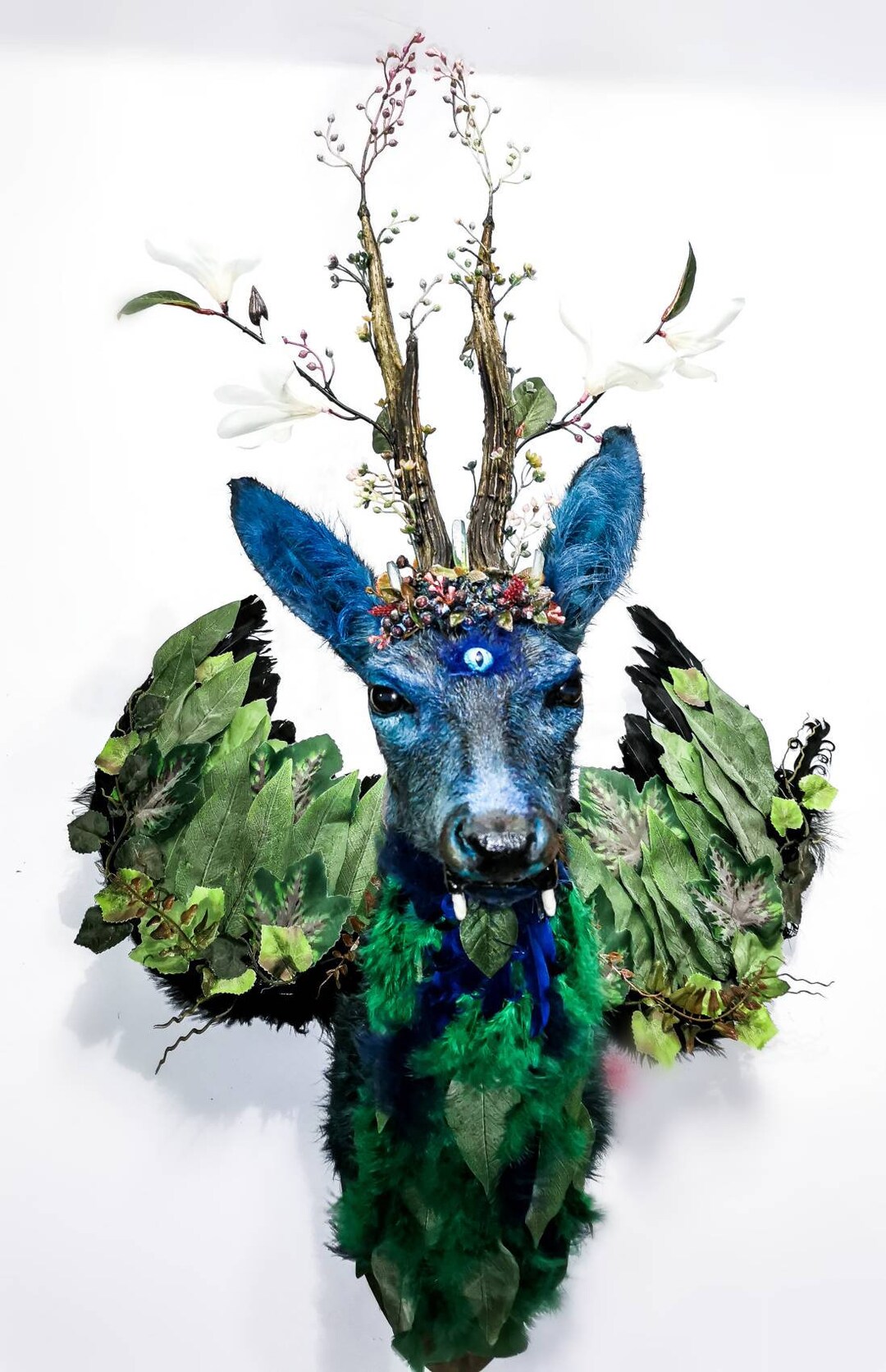 Custom Turquoise Roe Deer Taxidermy: Winged Peryton With Fangs - Etsy