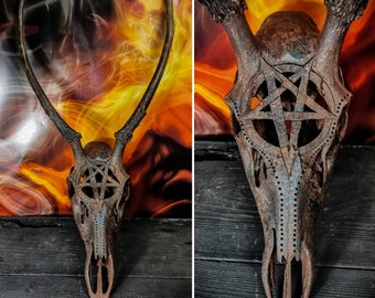 Metal Deer Skull - Etsy