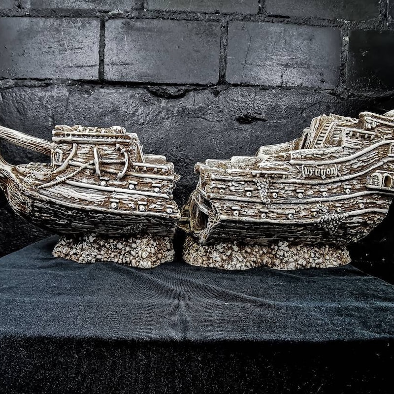 Aquarium Sunken Ship Decoration - Etsy