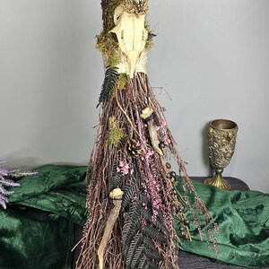 Handmade Witch Broom With Roe Deer Skull, Dried Flowers & Antlers - Etsy