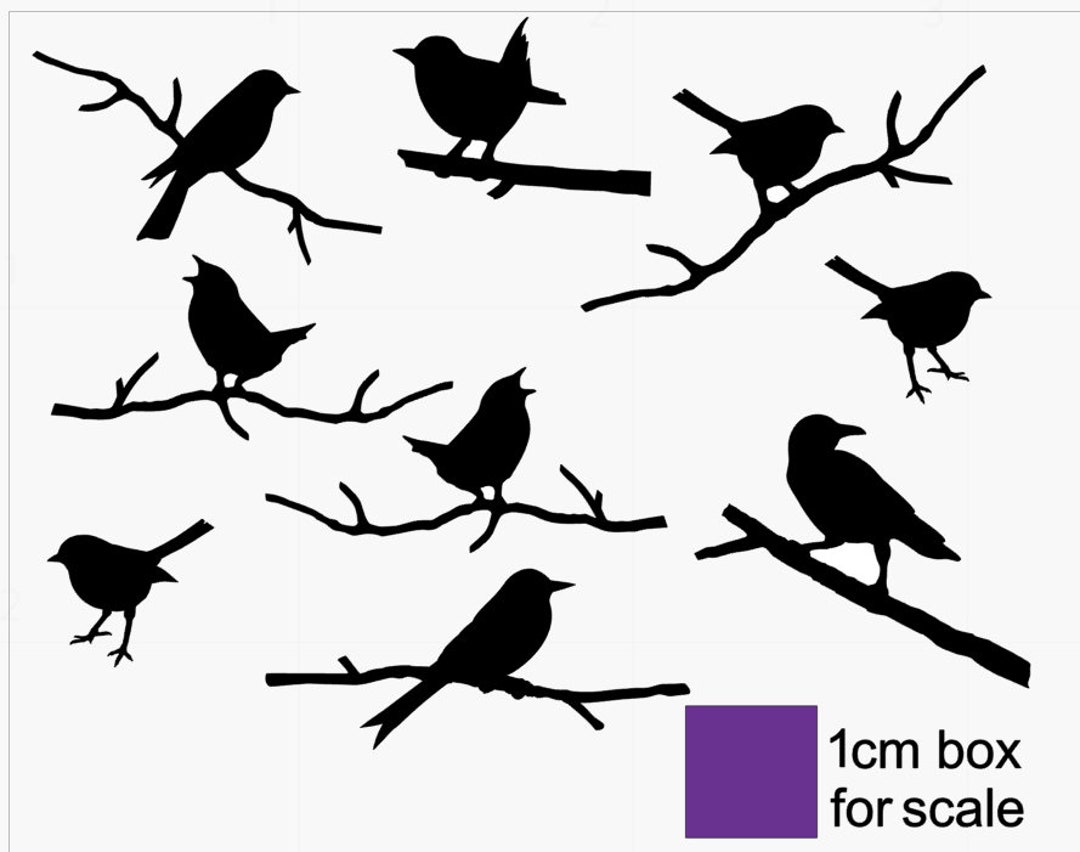 Jewellery Size Black Bird Waterslide Decals - Etsy