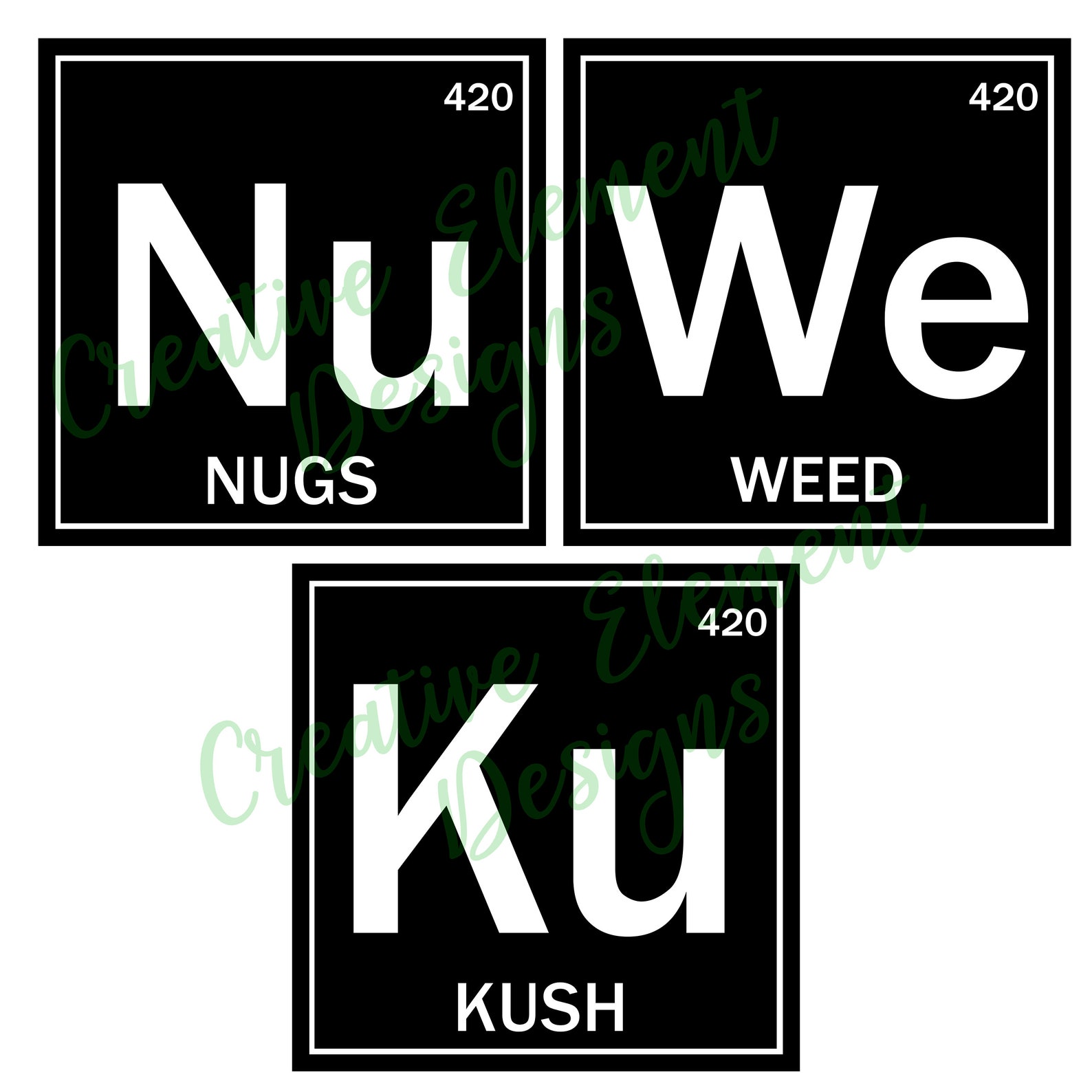 Periodic Table of Weed SVG Set - Etsy
