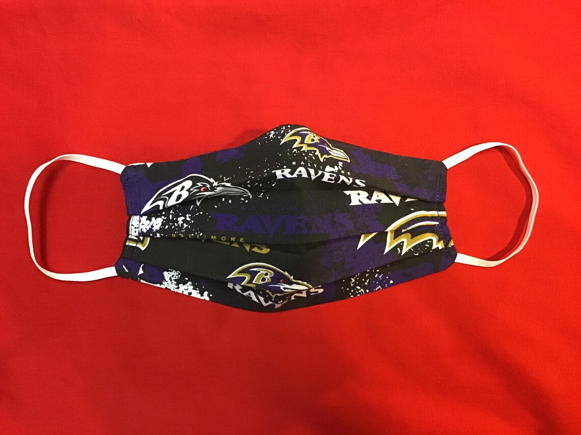 Baltimore Ravens Face Mask / Filter Pocket / Nose Wire / 3 - Etsy