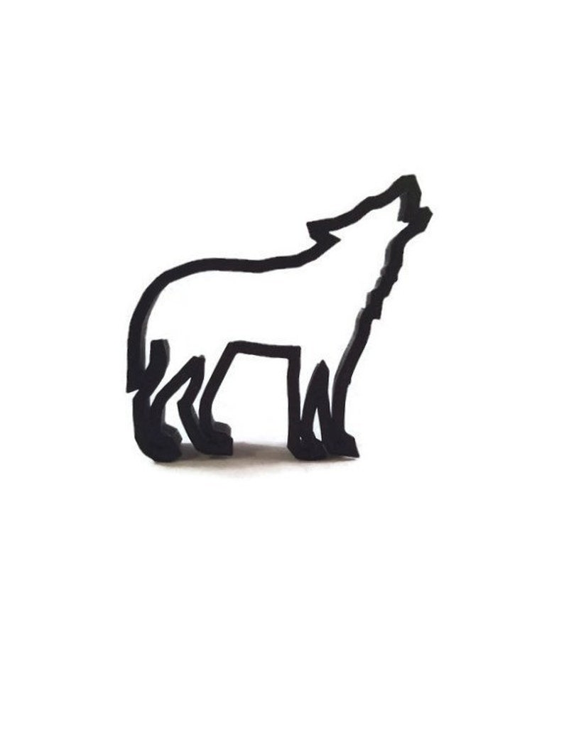 Howling Wolf Cookie Cutter - Wolf Cake Topper - Coyote Fondant Cutter ...