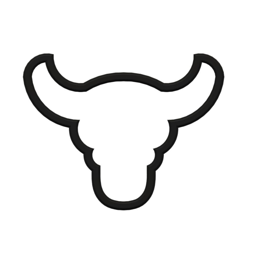 Bull Head Cookie Cutter - Rancher Cupcake Topper - Steer Fondant Cutter ...