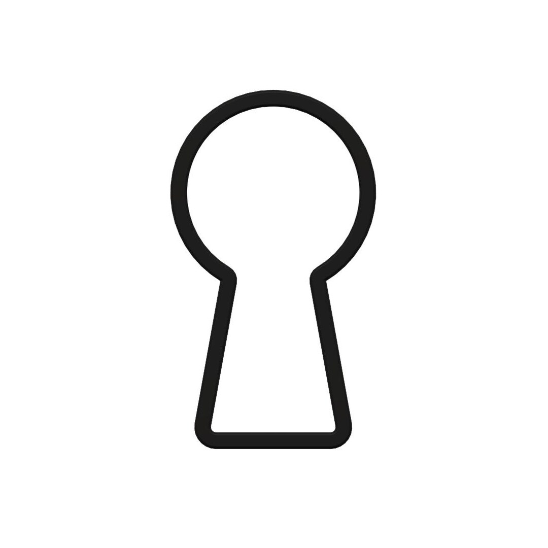 Keyhole Shape Cookie Cutter - Lock Cupcake Topper - Vintage Keyhole ...