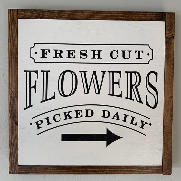 Fresh Cut Flowers Sign - Etsy