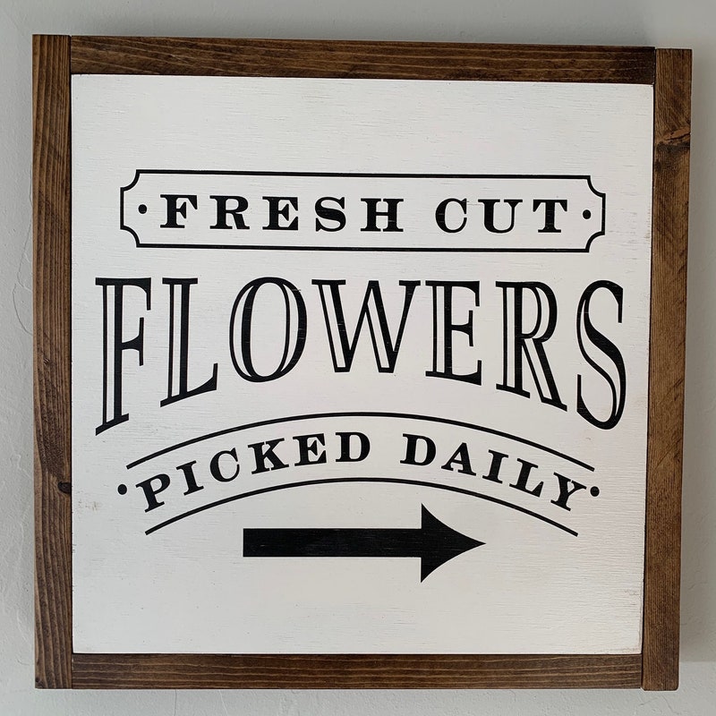 Fresh Cut Flowers Sign - Etsy