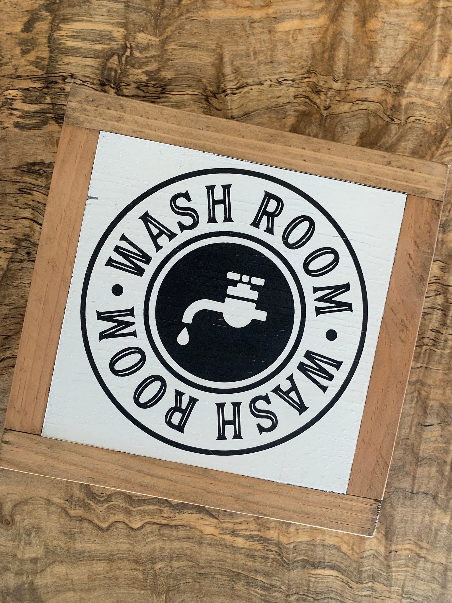 6x6 Washroom Sign - Etsy