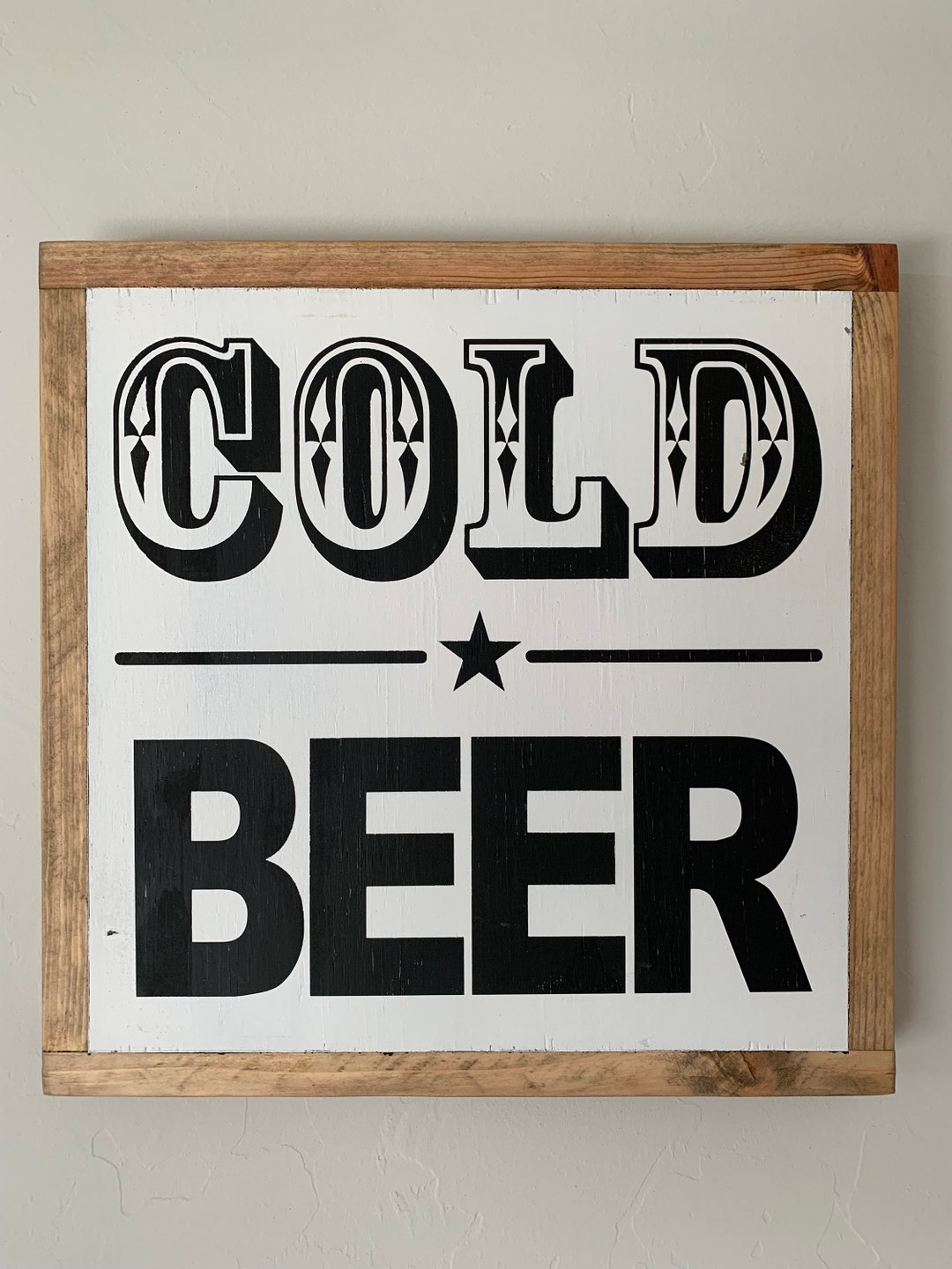 12x12” Cold Beer Sign - Etsy