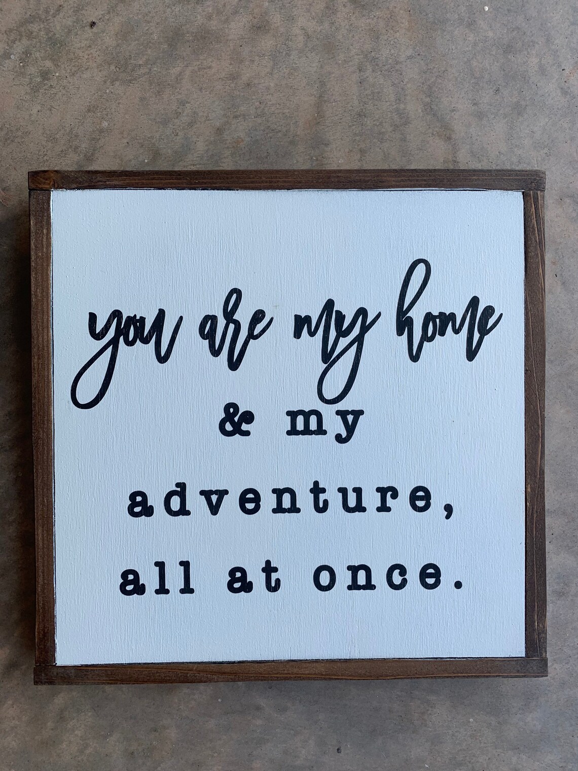 12x12 You are my home wood sign | Etsy