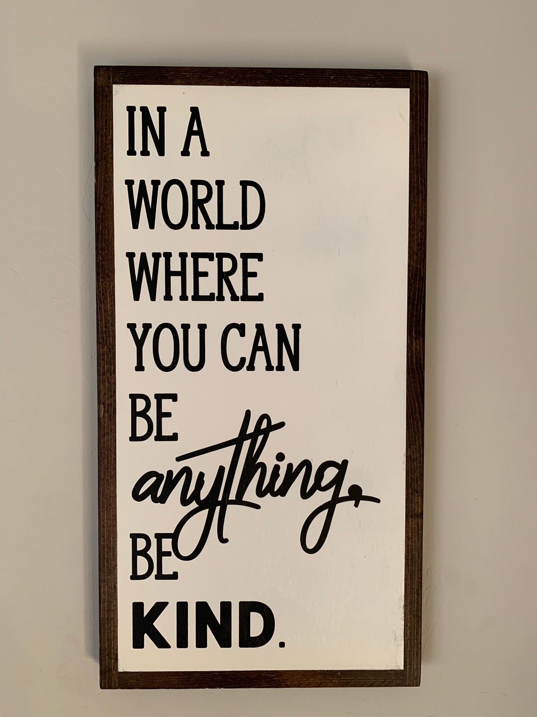 12x24” Be Kind Sign - Etsy