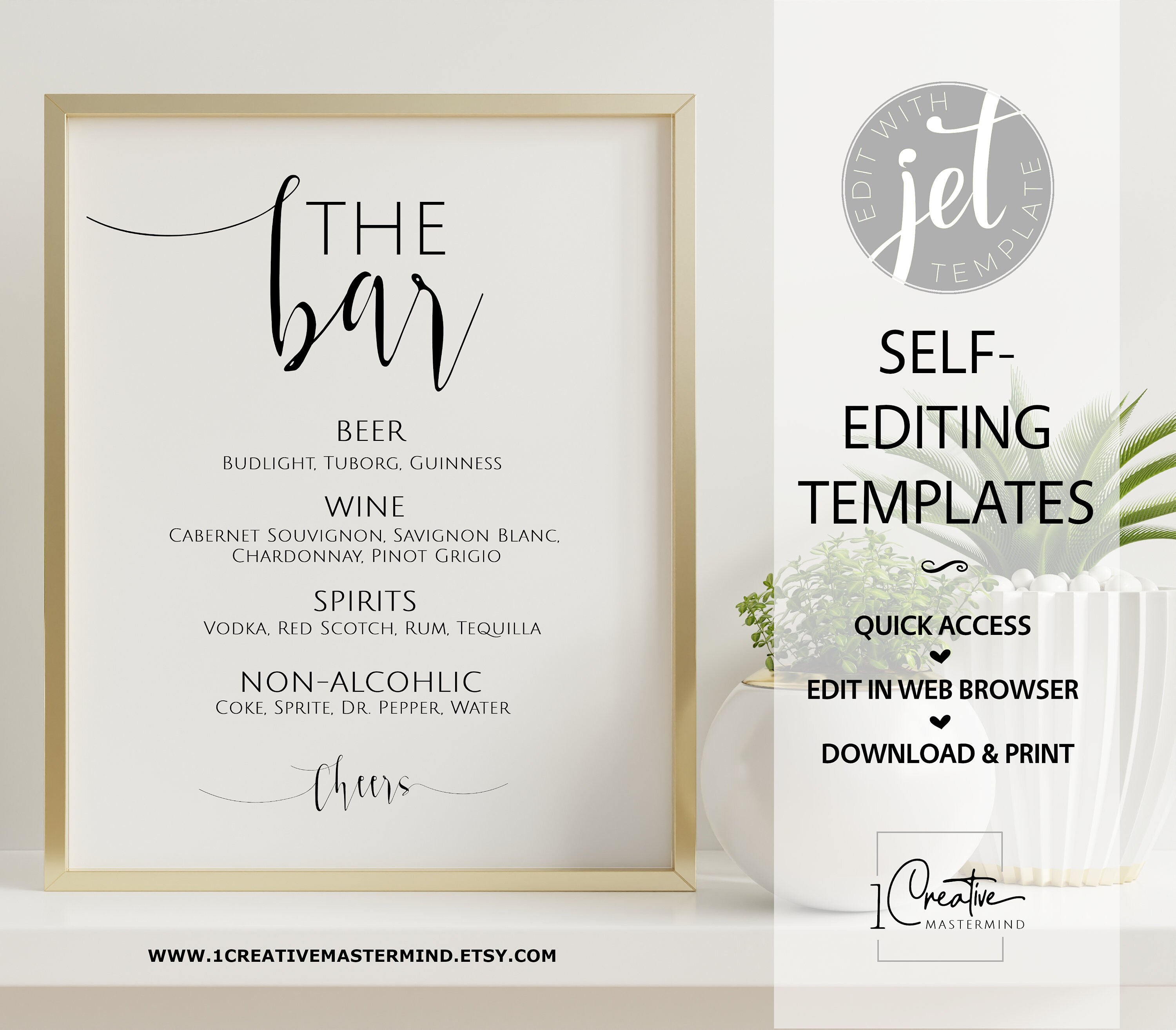 Bar Menu Sign Drinks Menu Sign Alcohol Sign Bar Menu - Etsy