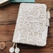Rose Lace Journal Vintage White Lace Fabric Notebook Cover Handmade ...