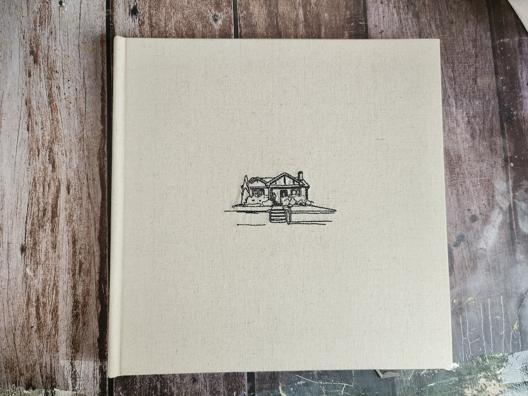 Custom Home Building Embroidery Photo Album Personalized House Hand ...