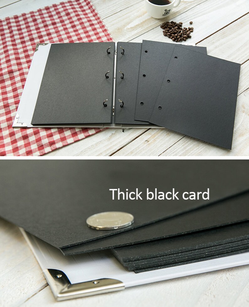 White Cover Black Menu Book Ring Binder Restaurant Menu - Etsy