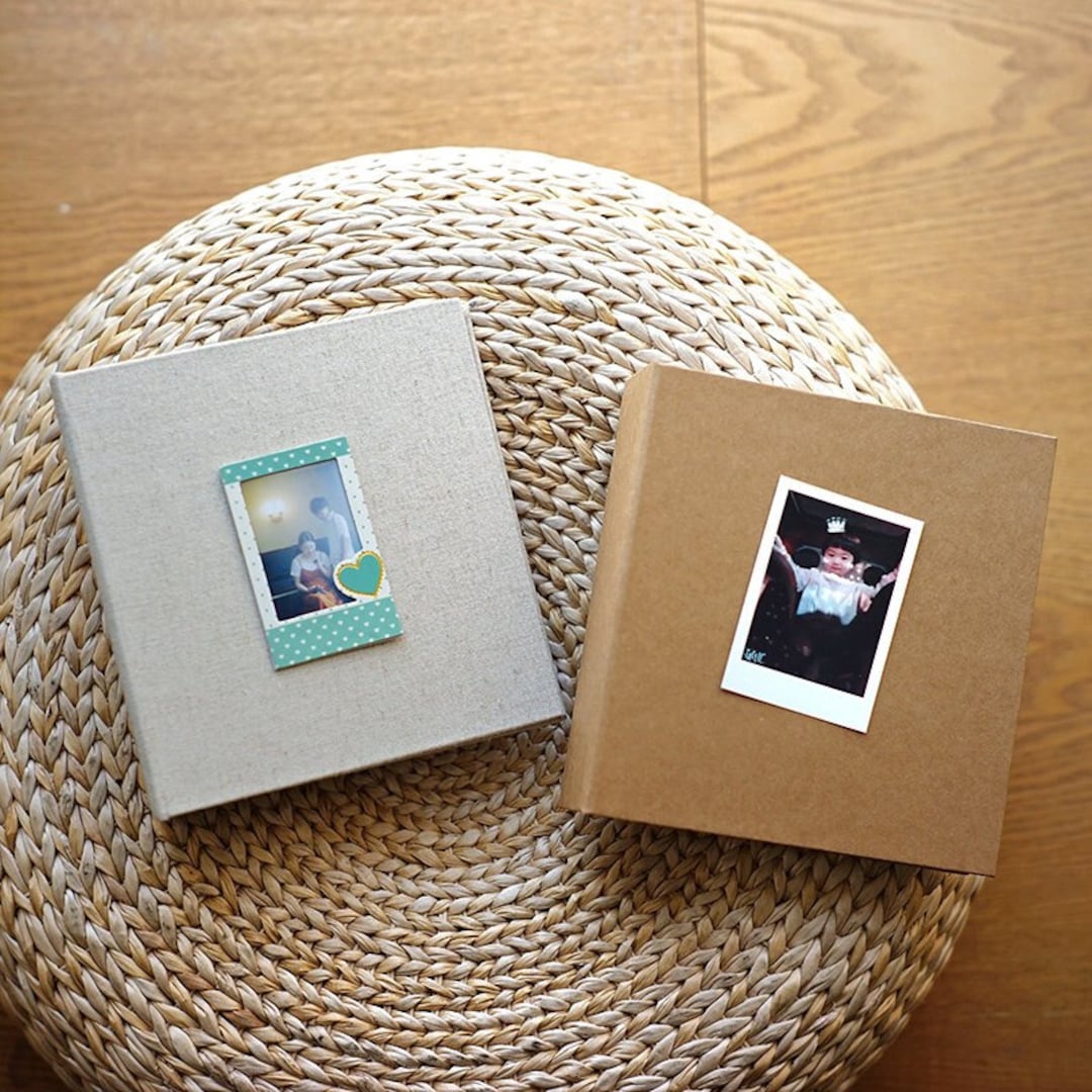 Personalized Elegant 4x6 Photo Album Set for 100 Photos Linen or Kraft ...