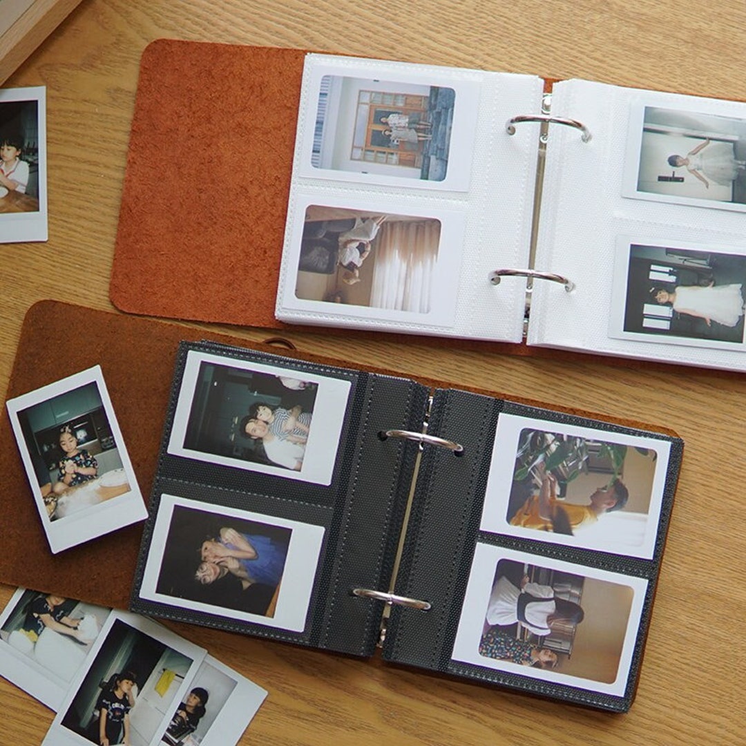 Leather Instax Mini Photo Album. Instax Album Pockets. 3 Inch Slip in ...