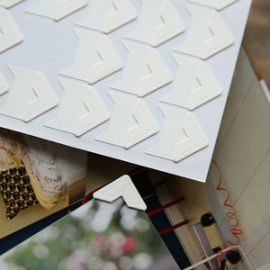 Kraft Paper Photo Mounting Corners Self Adhesive 24 Pcs/sheet 6 Colors ...