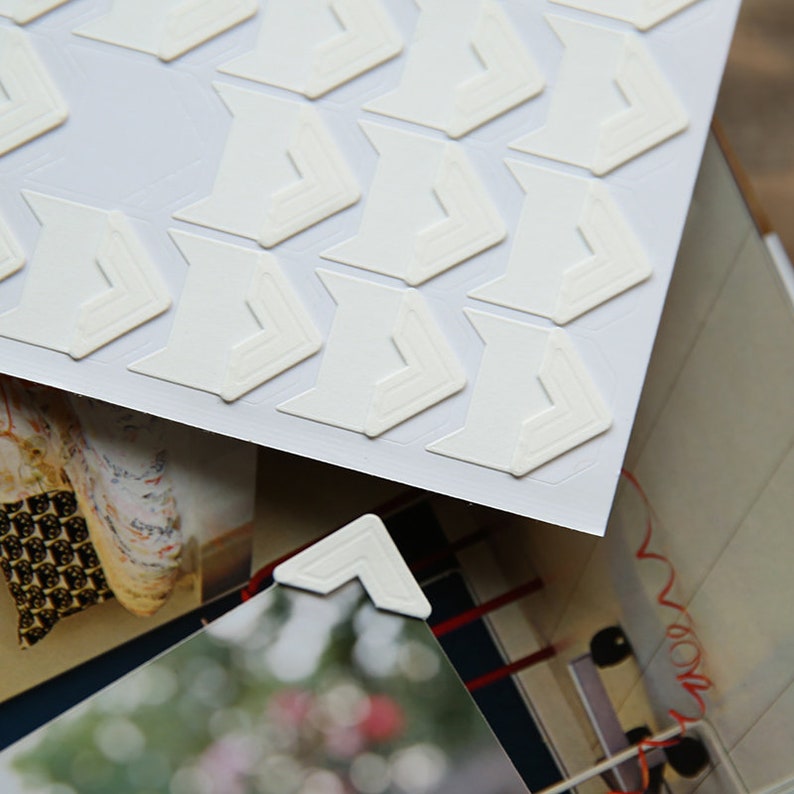 Kraft Paper Photo Mounting Corners Self Adhesive 24 Pcs/sheet | Etsy