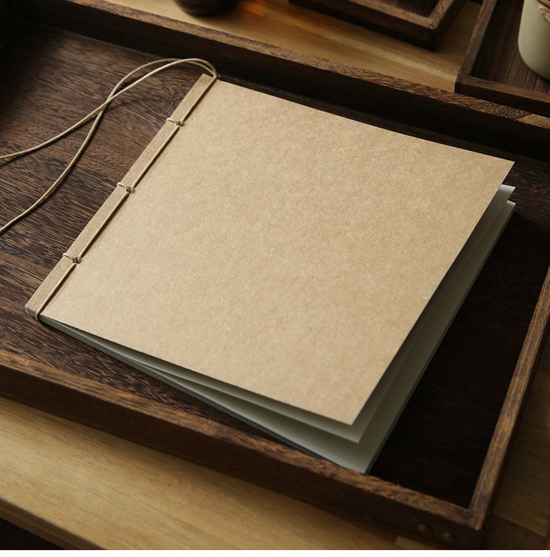 Blank Retro Thread-bound Notebook Journal Guest Book Memory - Etsy