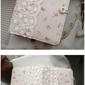 Pink Flower Lace Notebook Original Fabric Journal A5 A6 - Etsy