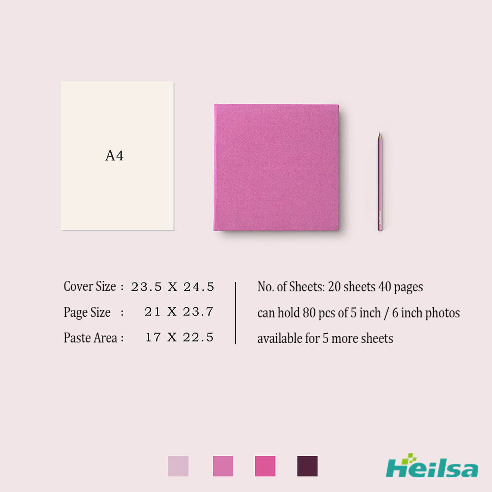 6 Colors Large 8' Modern Pink Photo Album. Self-adhesive - Etsy