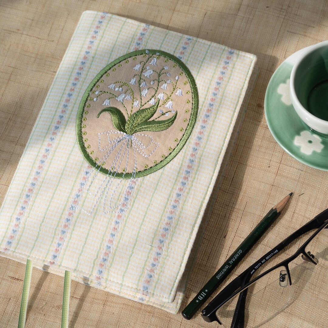 Lily of the Valley Patch Embroidery Notebook Protector A5 A6 B6 Planner ...