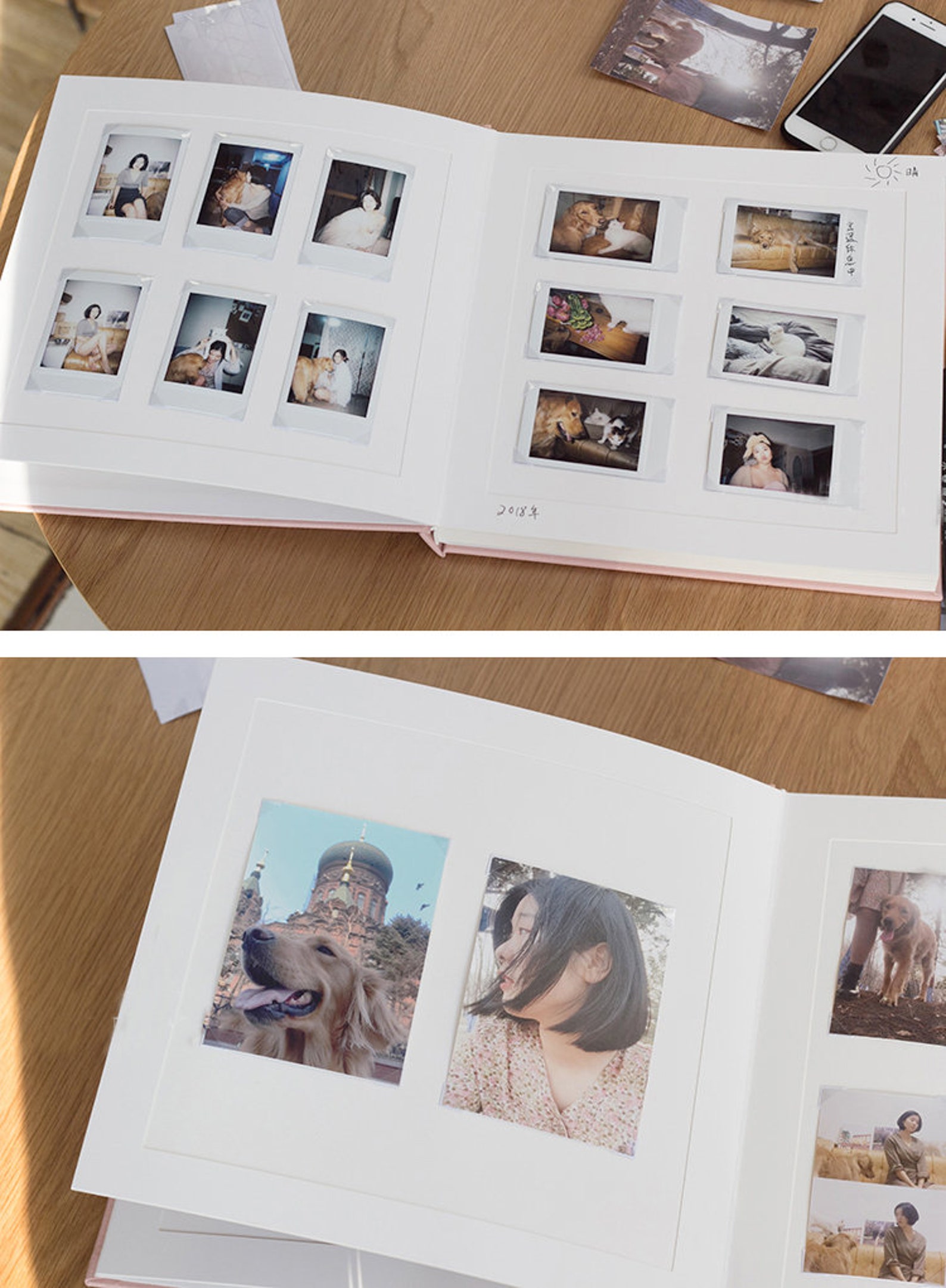 Personalized Large Square Photo Scrapbook Album 11"x 11". 120 Instax ...