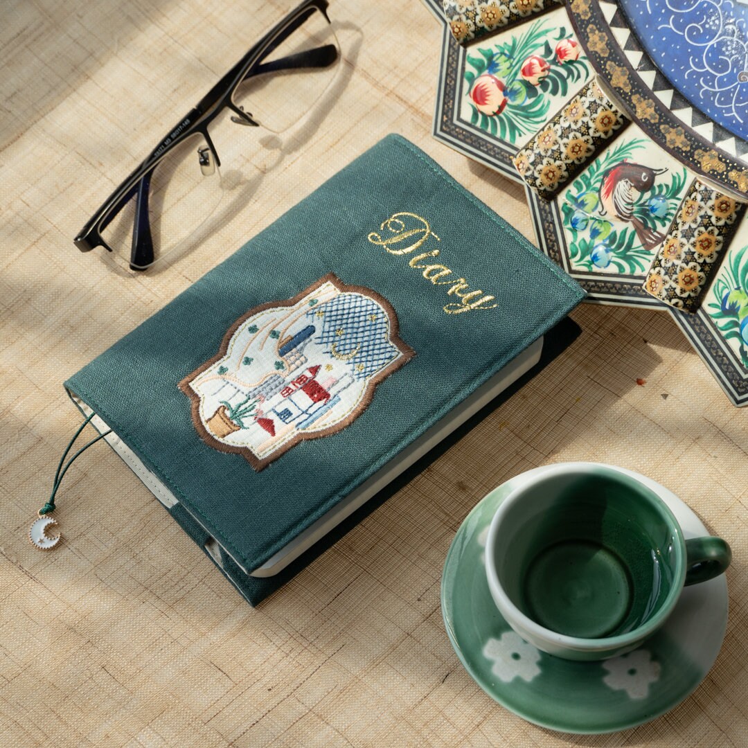 City Night Scene Embroidery Notebook Cover A5A6 B6 Handmade - Etsy