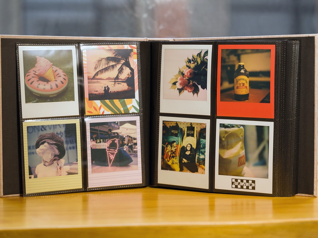 Custom Polaroid Photo Album 160 Vertical Photos 6 Colors Elegant Slip ...