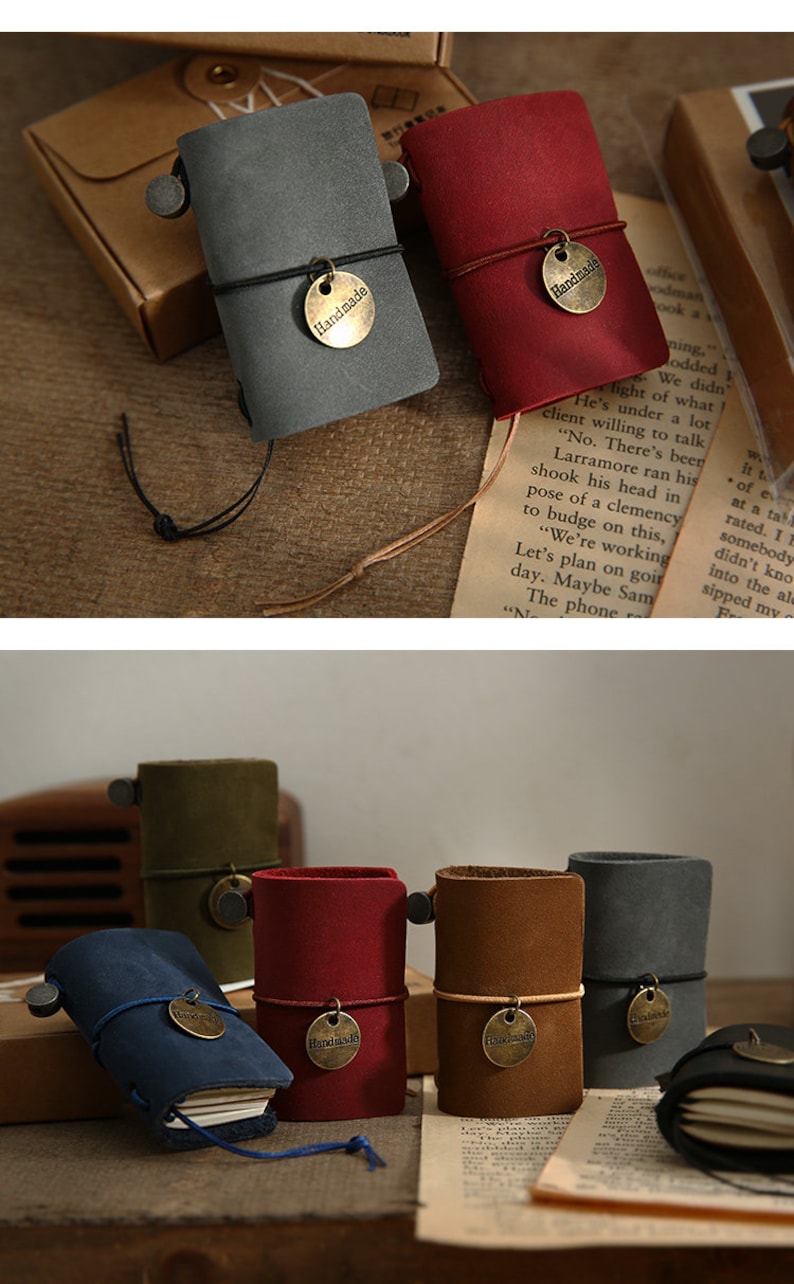 Mini Leather Leather Traveler Notebook Tiny Personalized - Etsy