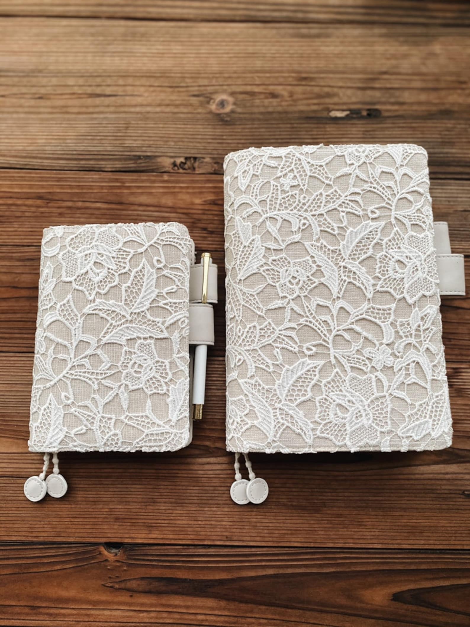 Rose Lace Journal Vintage White Lace Fabric Notebook Cover - Etsy