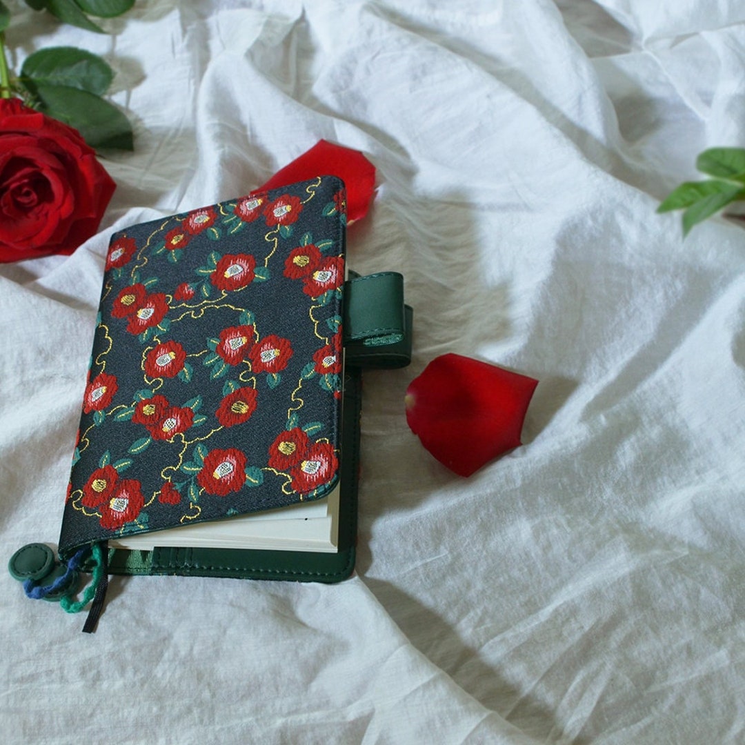 Camellia Handmade Cover for Planner, Notebook, Journal Nishijin Fabric ...