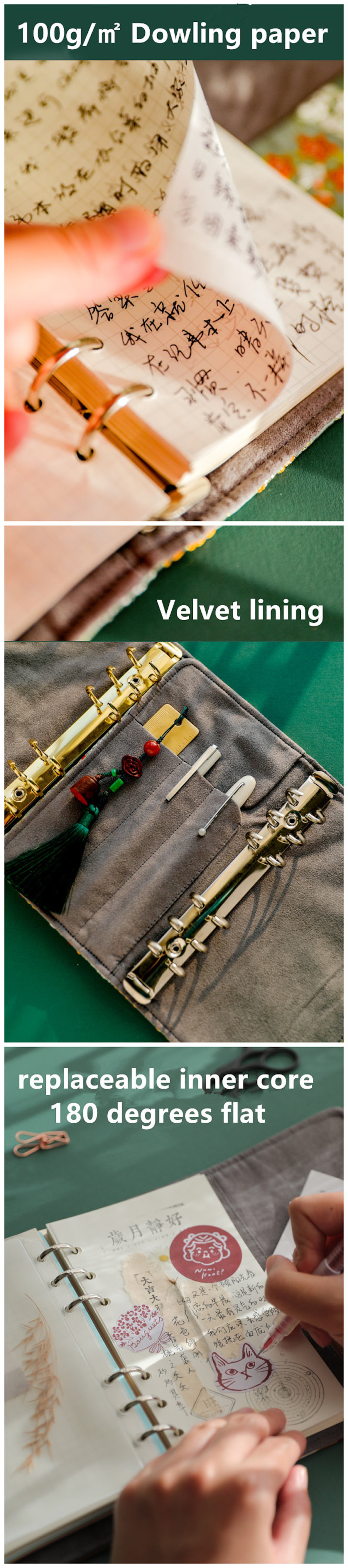 Loose-leaf Embroidery Journal Set Fabric Surface A5 A6 - Etsy