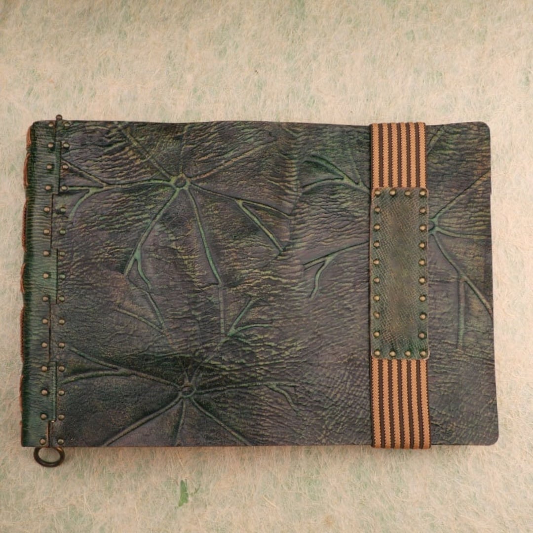 Vintage Genuine Leather Scrapbook Photo Album B5 & Large 11" X 16 ...