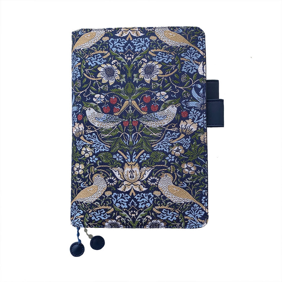 Retro Handmade Notebook Journal Fabric-leather Cover Strawberry Bird ...
