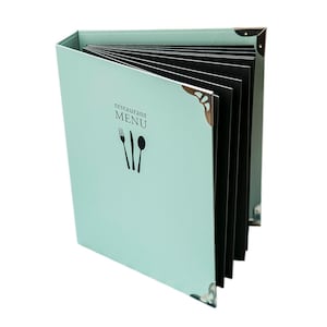 Blue Cover Handmade Menu Book, Ring Binder Restaurant Menu, Bakery Menu ...