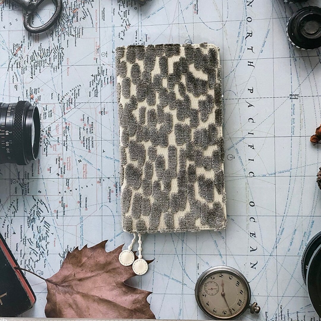 Gray Plush Journal Cover: Fluffy Dot Notebook Sleeve (A5 A6 B6) - Etsy