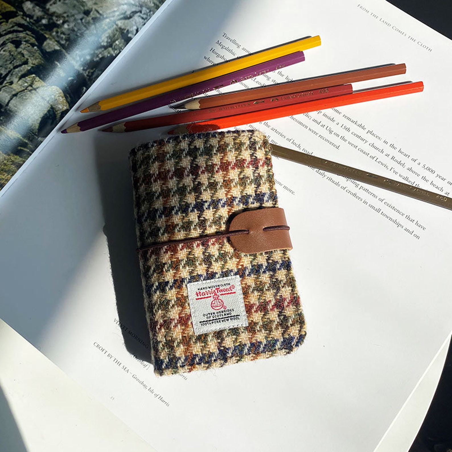 M5 Personalized Notebook Mini Woolen Tweed Travel Journal Retro ...