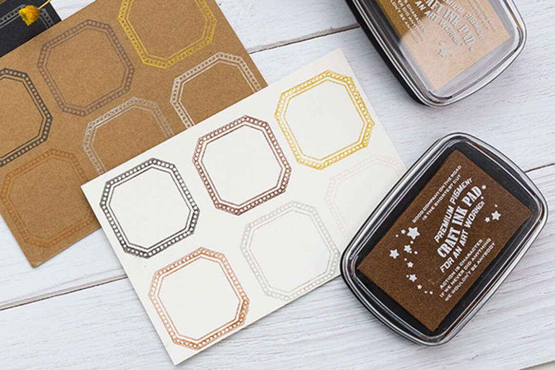 6 Colors Metallic Pigment Craft Ink Pads. Pigment Craft Ink | Etsy
