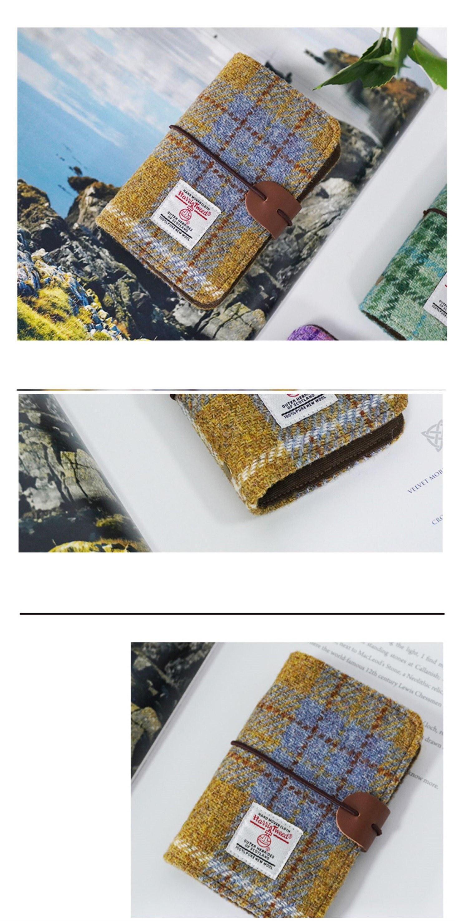 M5 Personalized Notebook Mini Woolen Tweed Travel Journal Retro ...