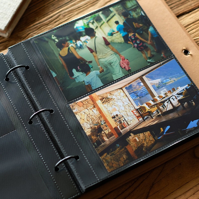 Loose Leaf 4 x 6 inch Transparent Pockets White Black Inside | Etsy